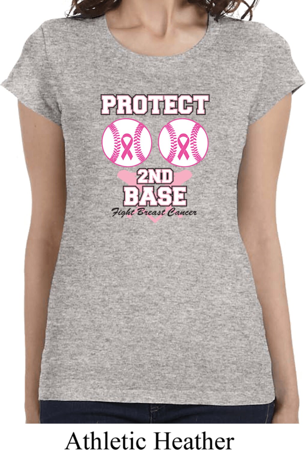 Protect 2nd Base Ladies Breast Cancer Awareness Longer Length | Etsy