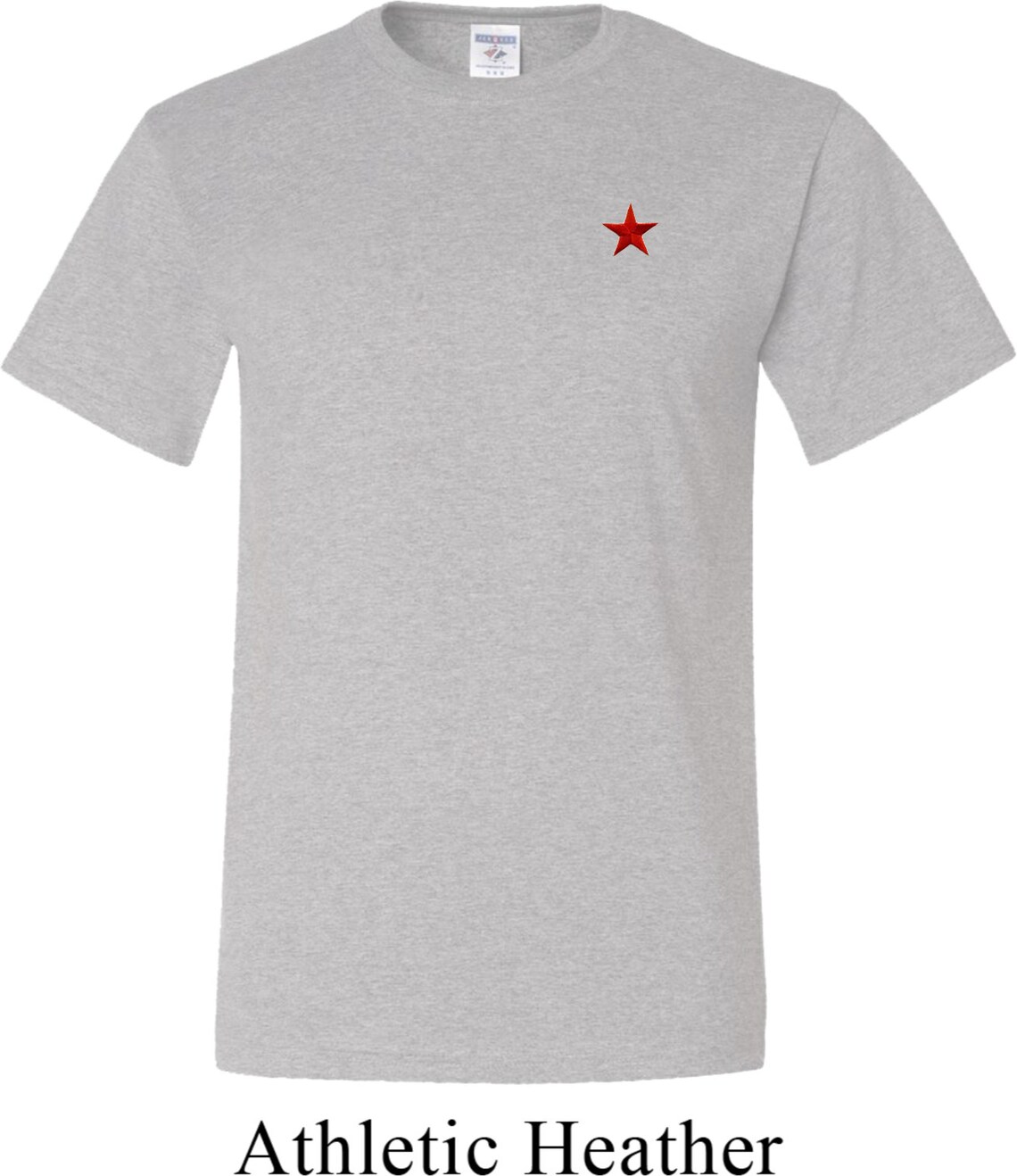 Red Star Patch Pocket Print Tall Tee T-shirt REDSTAR-PP-PC61T - Etsy