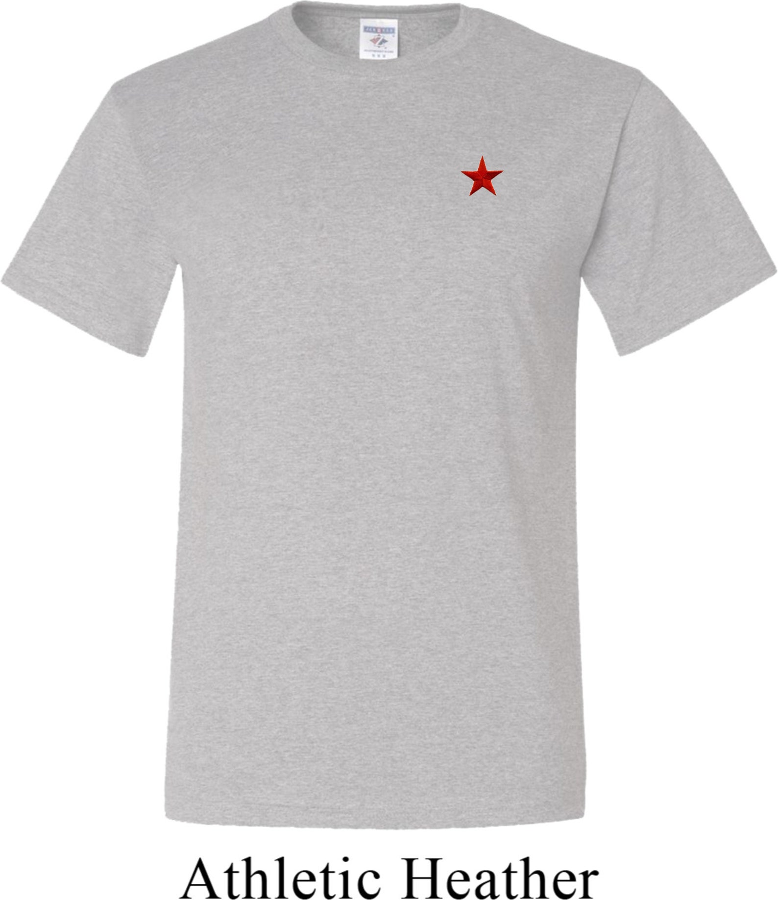 Red Star Patch Pocket Print Tall Tee T-shirt REDSTAR-PP-PC61T | Etsy