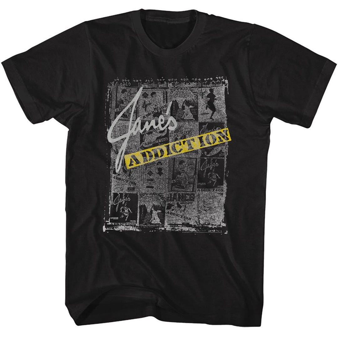 Jane's Addiction Newspaper Collage Black Shirts - Etsy