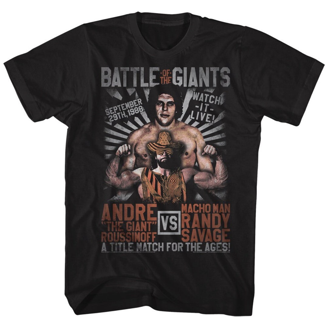 Andre the Giant Vs Macho Man Randy Savage Black Shirts - Etsy