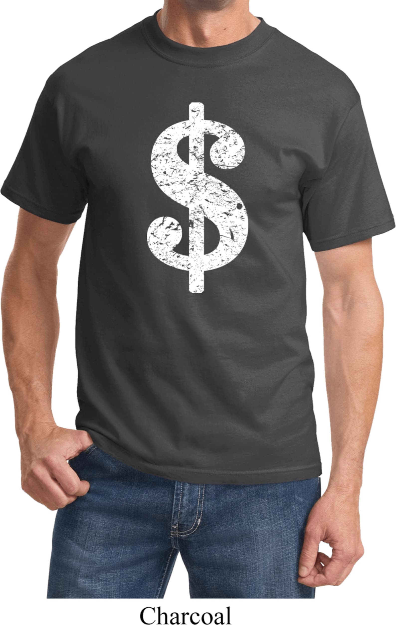 Distressed Dollar Sign Tee T-shirt DOLLAR-PC61 | Etsy