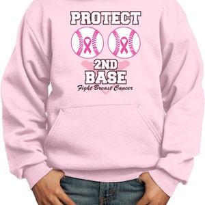 Protect 2nd Base Kid's Breast Cancer Awareness Hoodie 19972E4-PC90YH - Etsy