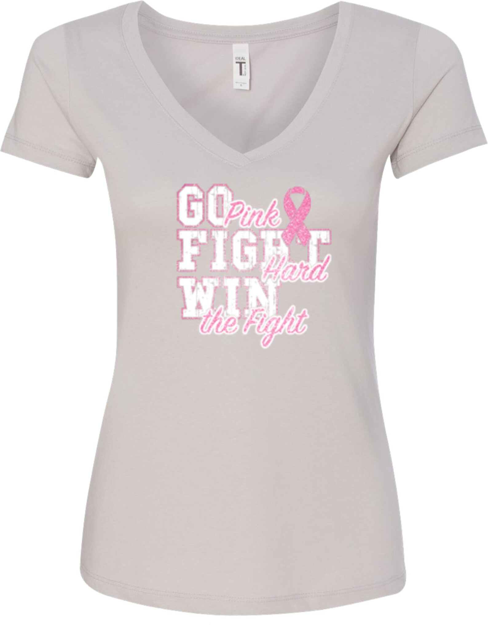 Go Pink Fight Hard Win the Fight Ladies Breast Cancer - Etsy