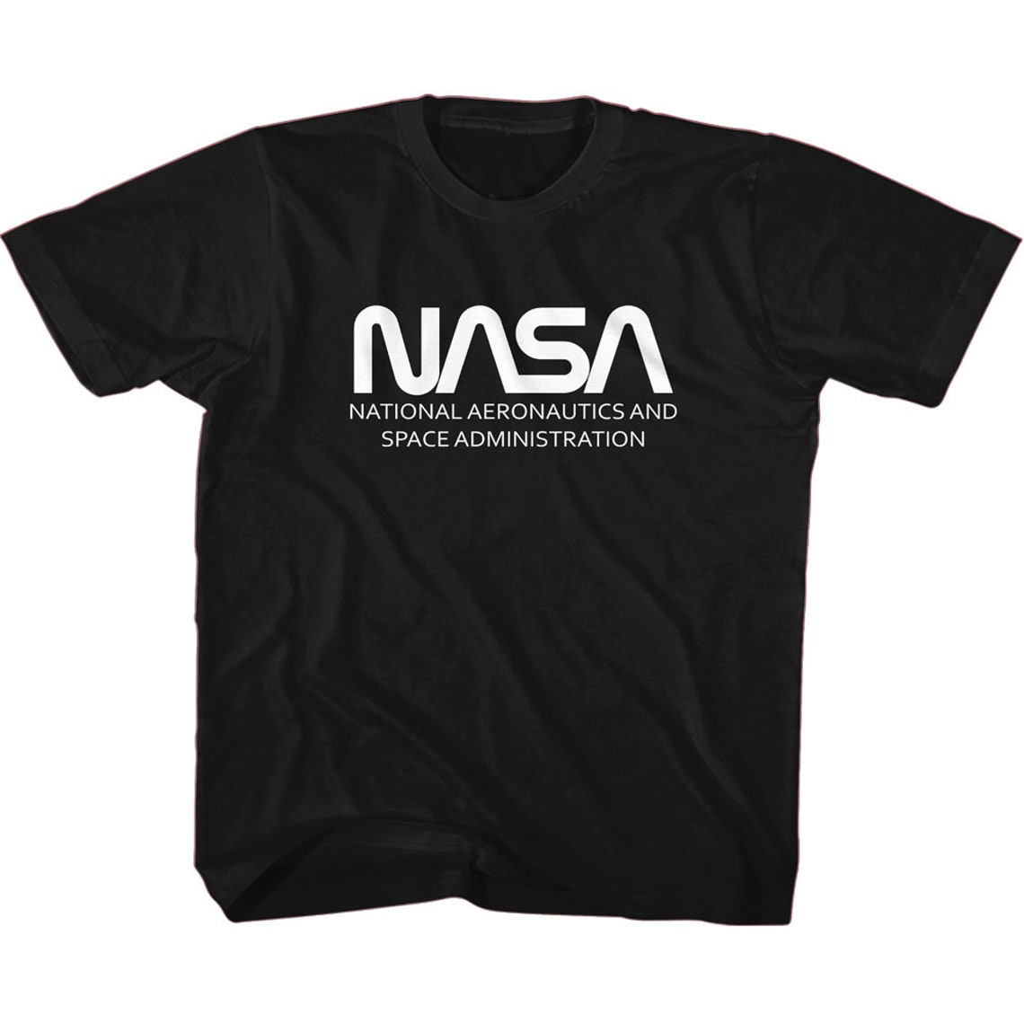 NASA Worm Text Logo Black Shirts - Etsy