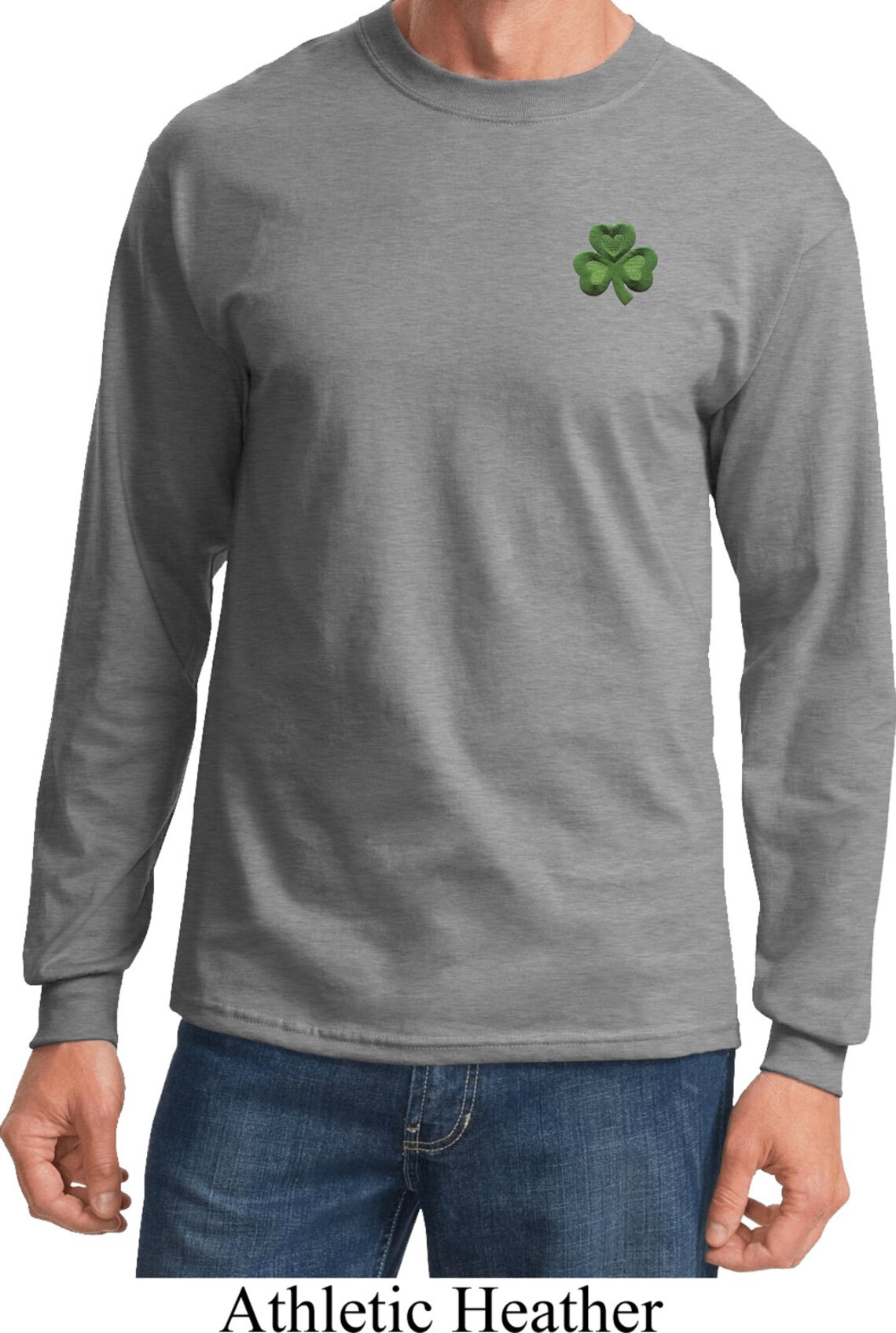 Shamrock Patch Pocket Print Adult St Patrick's Day Long - Etsy