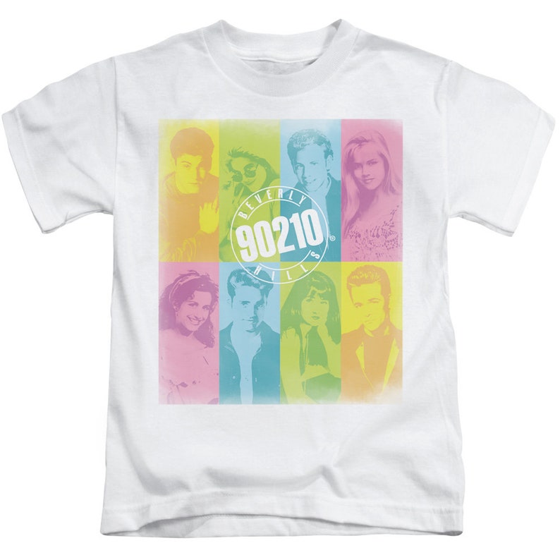 Beverly Hills 90210 Color Block Cast Kid's White T-shirts - Etsy