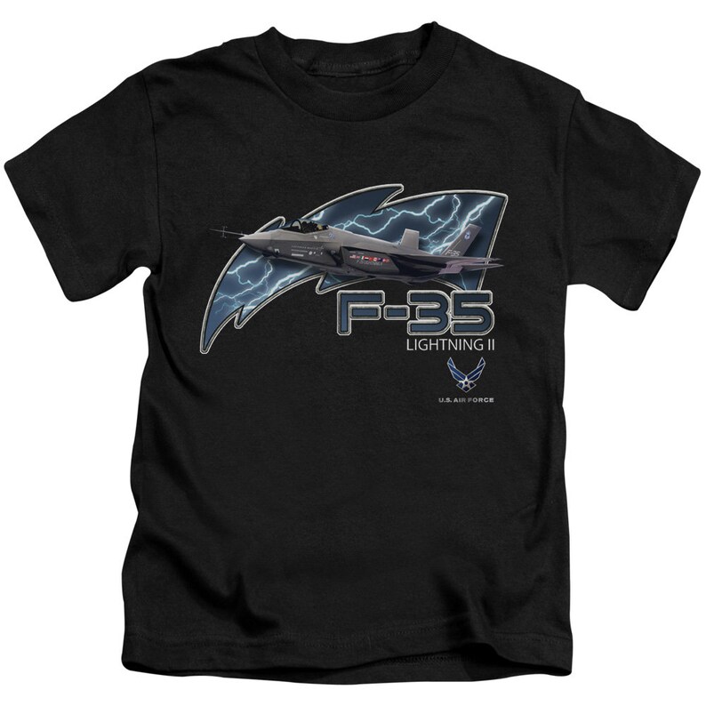 U.S. Air Force F-35 Lightning II Kid's Black T-shirts - Etsy