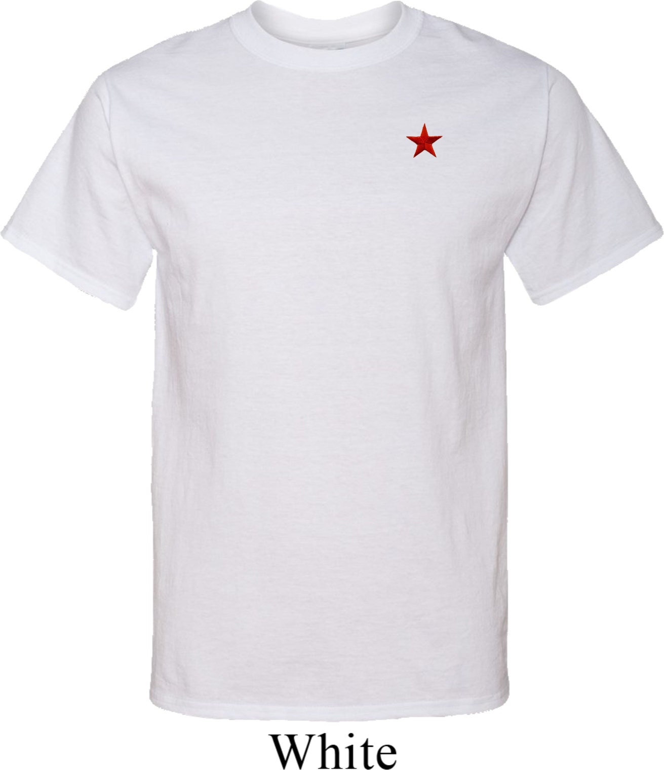 Red Star Patch Pocket Print Tall Tee T-shirt REDSTAR-PP-PC61T | Etsy