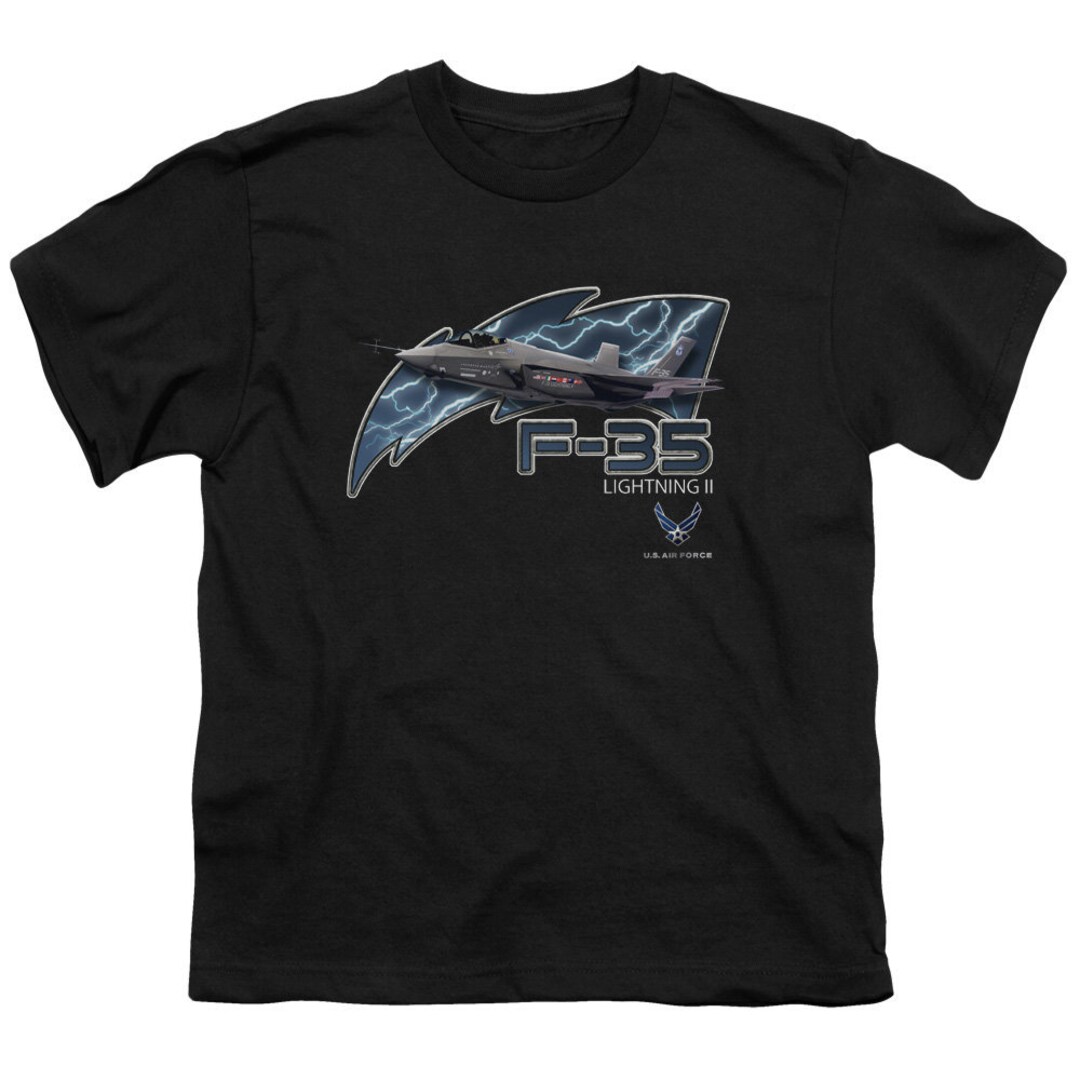 U.S. Air Force F-35 Lightning II Kid's Black T-shirts - Etsy