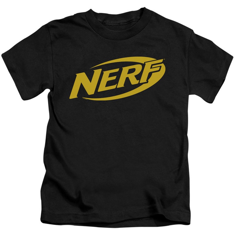 Nerf Logo Kid's Black T-shirts - Etsy