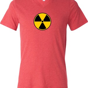 Men's Fallout Shirt Radioactive Radiation Tri Blend V-neck Tee T-shirt ...