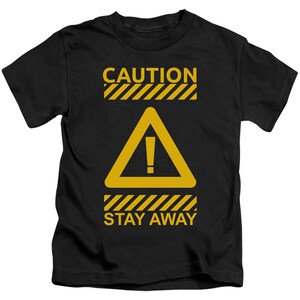 Caution Stay Away Kid's Black T-shirts - Etsy