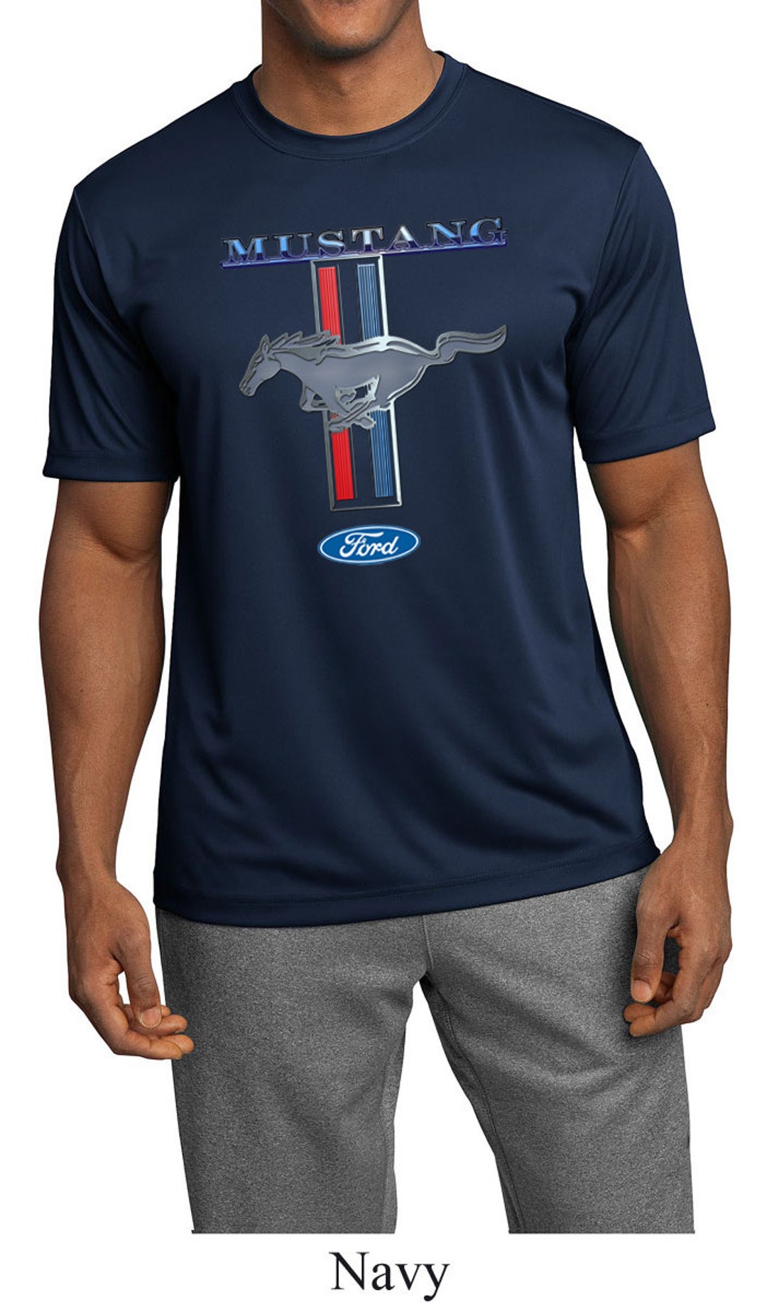 Ford Mustang Stripe Men's Moisture Wicking T-shirt-13732d1-st350 - Etsy