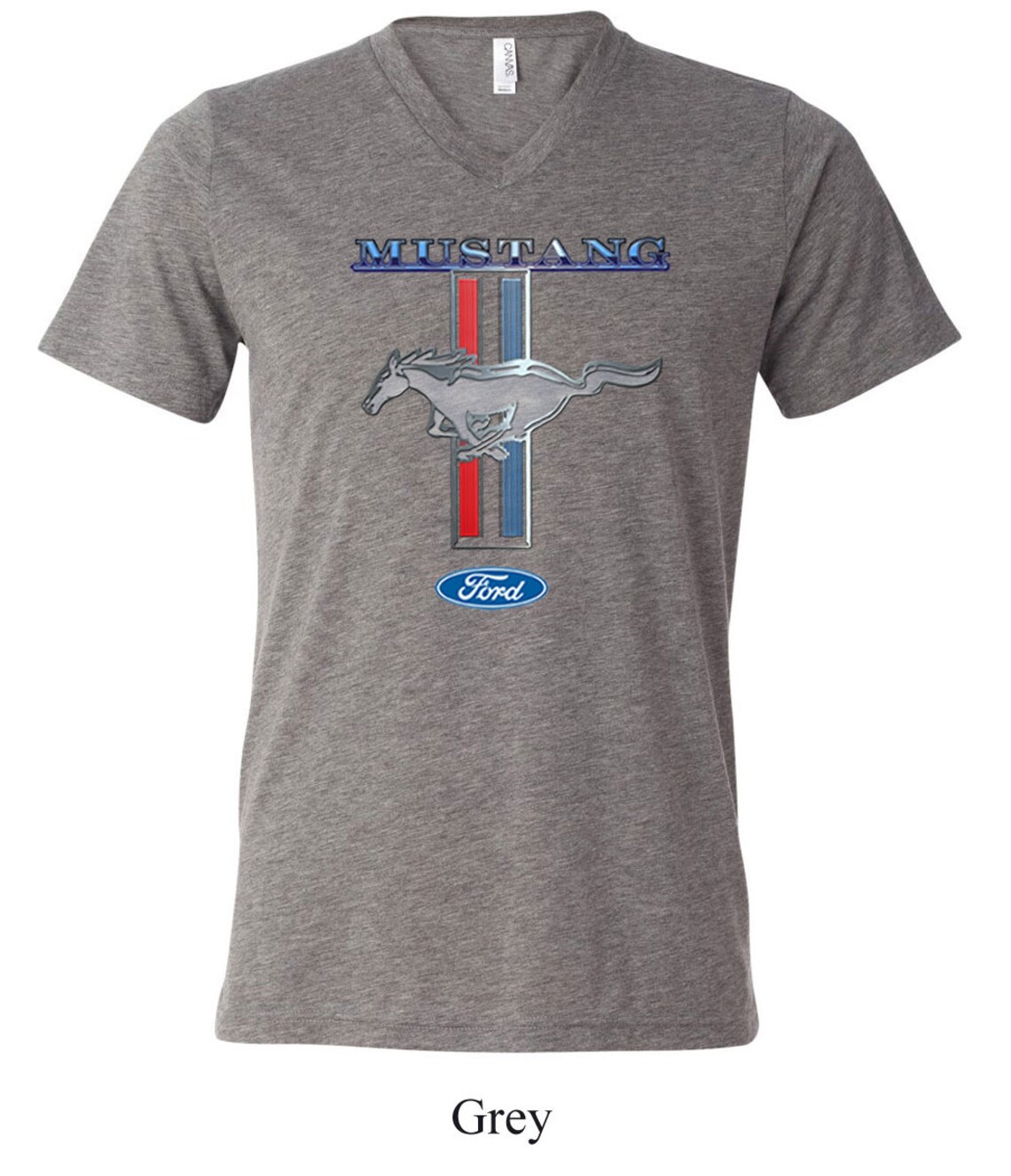 Men's Ford Mustang Shirt Mustang Stripe Tri Blend V-neck - Etsy