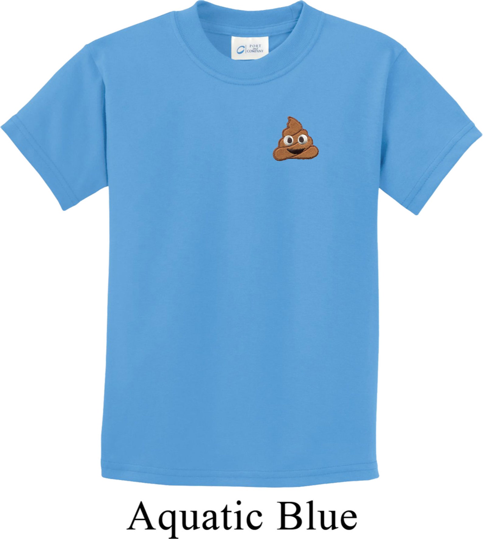 Poop Emoji Patch Pocket Print Kid's Shirt POOP-PP-PC61Y - Etsy