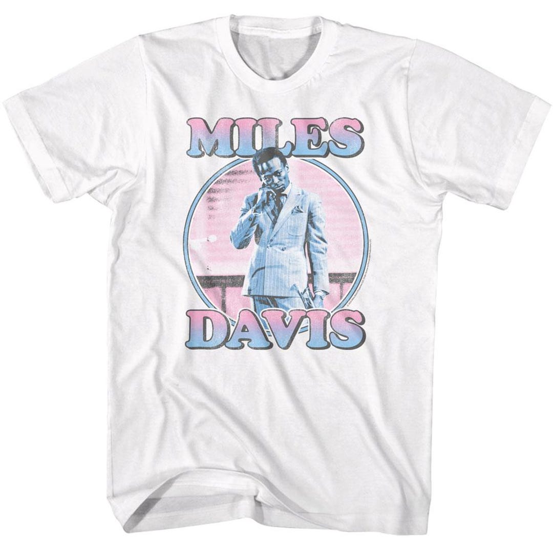 Miles Davis Pastel Gradients Logo White Shirt - Etsy