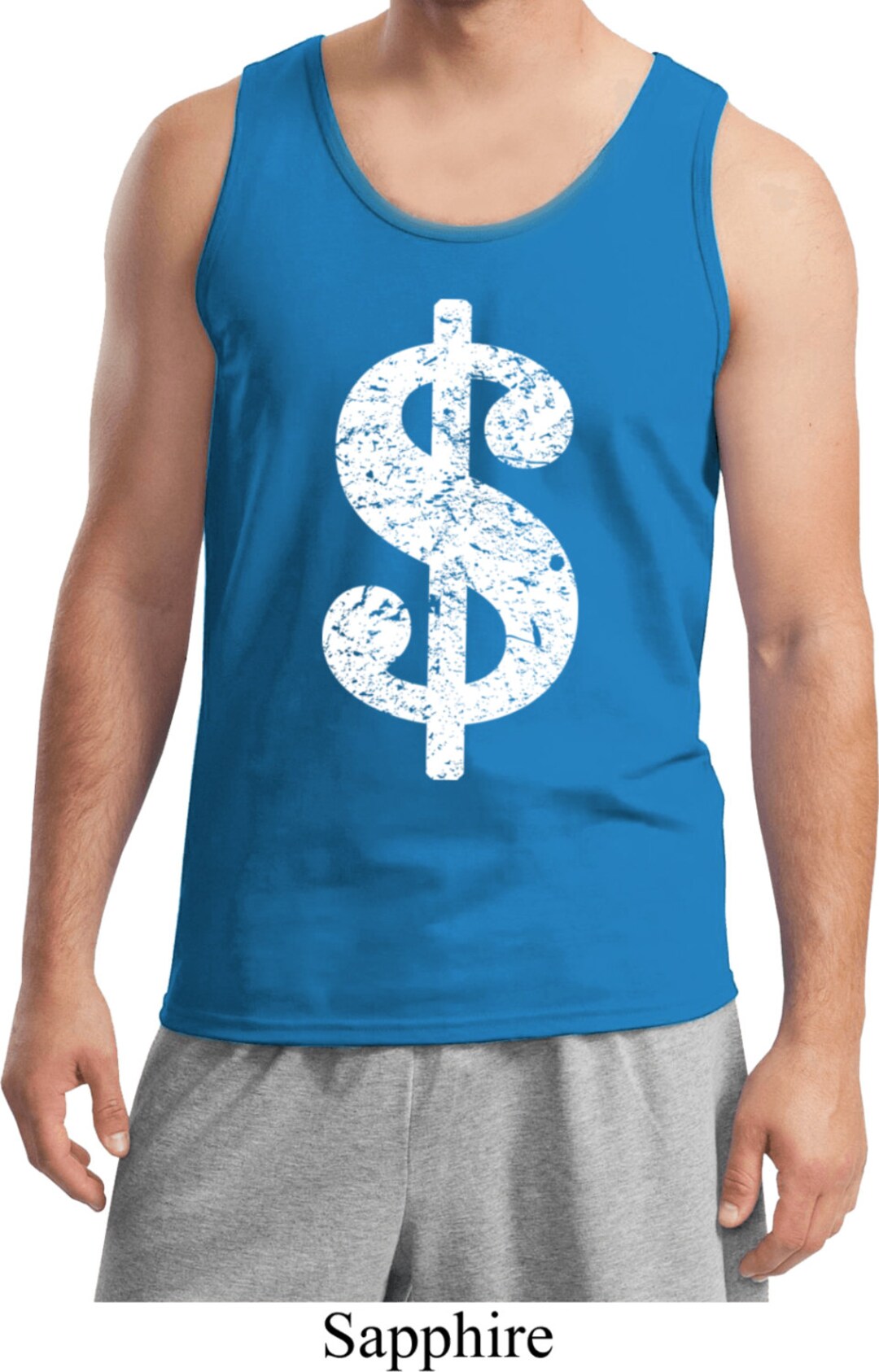 Men's Distressed Dollar Sign Tank Top DOLLAR-2200 - Etsy