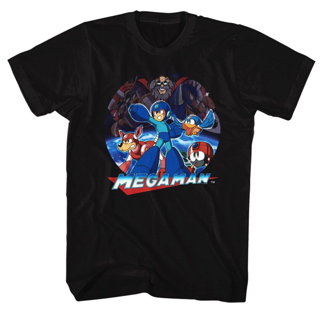 Mega Man Collage Black Shirts - Etsy