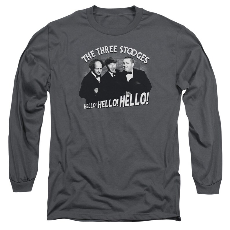 Three Stooges Hello Hello Hello Charcoal Shirts - Etsy