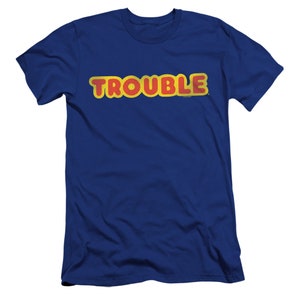 Trouble Vintage Logo Royal Blue Adult Shirts - Etsy