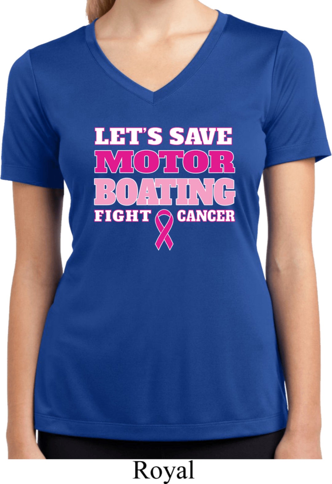 Ladies Breast Cancer Awareness Let's Save Motor Boating Moisture ...