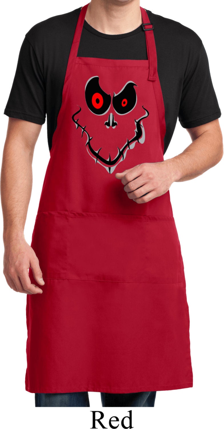 Halloween Ghost Face Full Length Apron with Pockets | Etsy