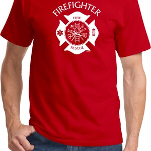 Firefighter Fire Rescue Tee T-shirt 2293EL2-PC61 - Etsy