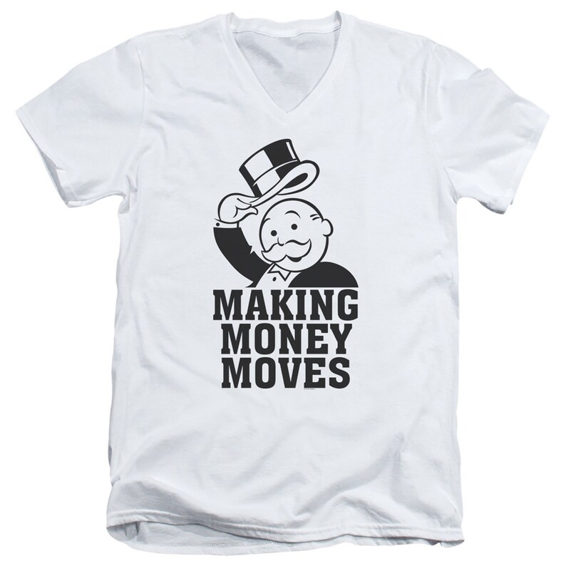 Monopoly Making Money Moves White Shirts | Etsy