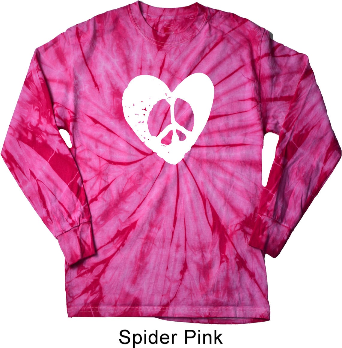 Hippie Heart Peace Long Sleeve Tie Dye Tee T-shirt HIPPIEHEART-2000 - Etsy