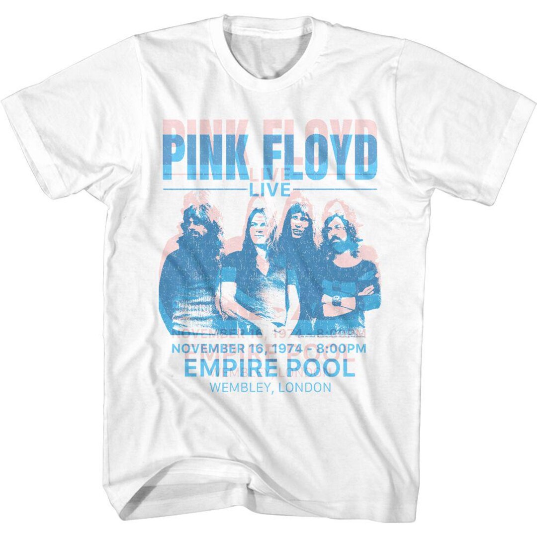 Pink Floyd Empire Pool Double Print Logo White Shirt - Etsy