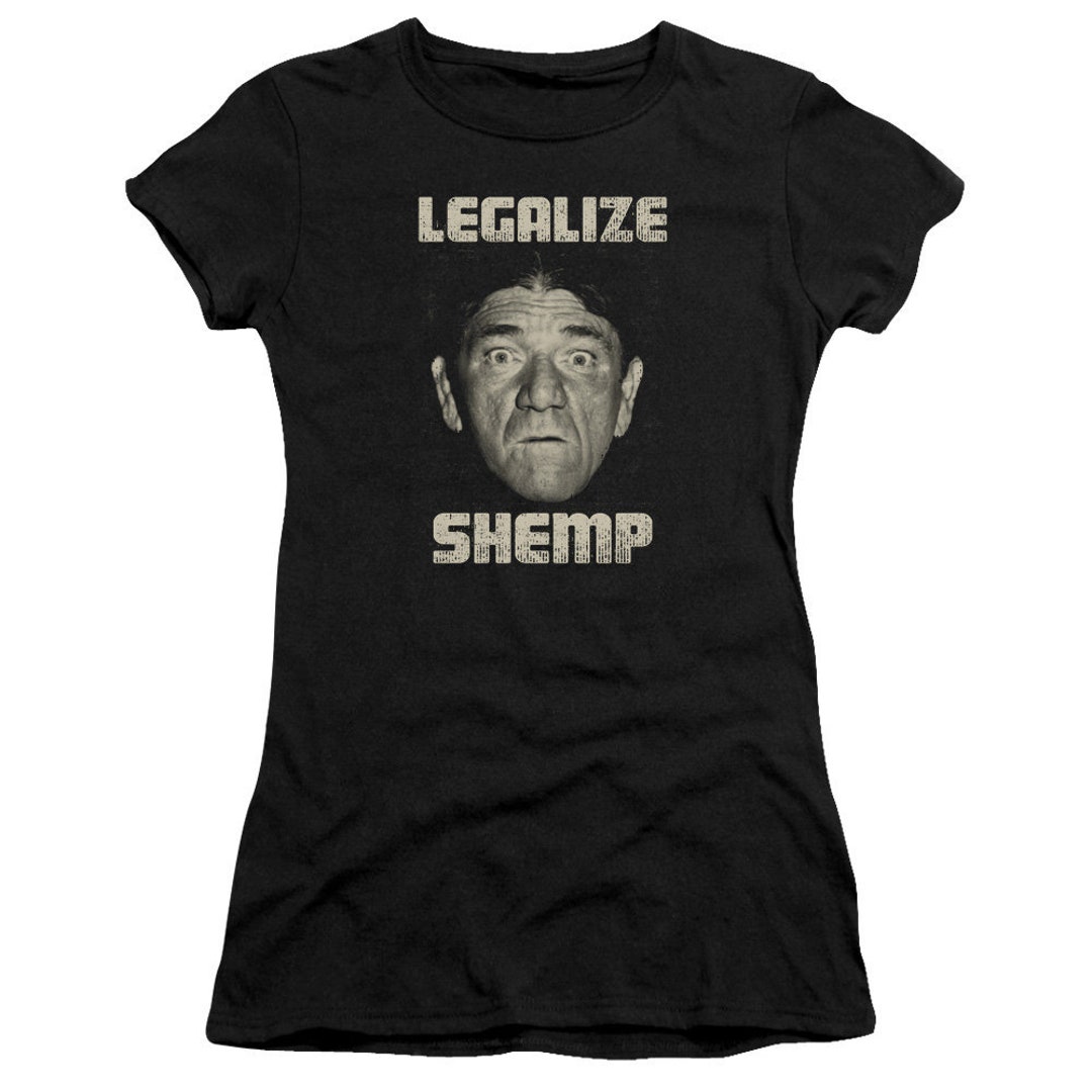 Three Stooges Legalize Shemp Juniors and Women Black T-shirts - Etsy