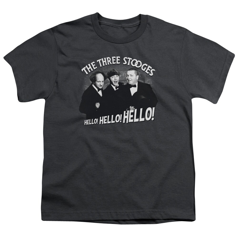 Three Stooges Hello Hello Hello Kid's Charcoal T-shirts - Etsy