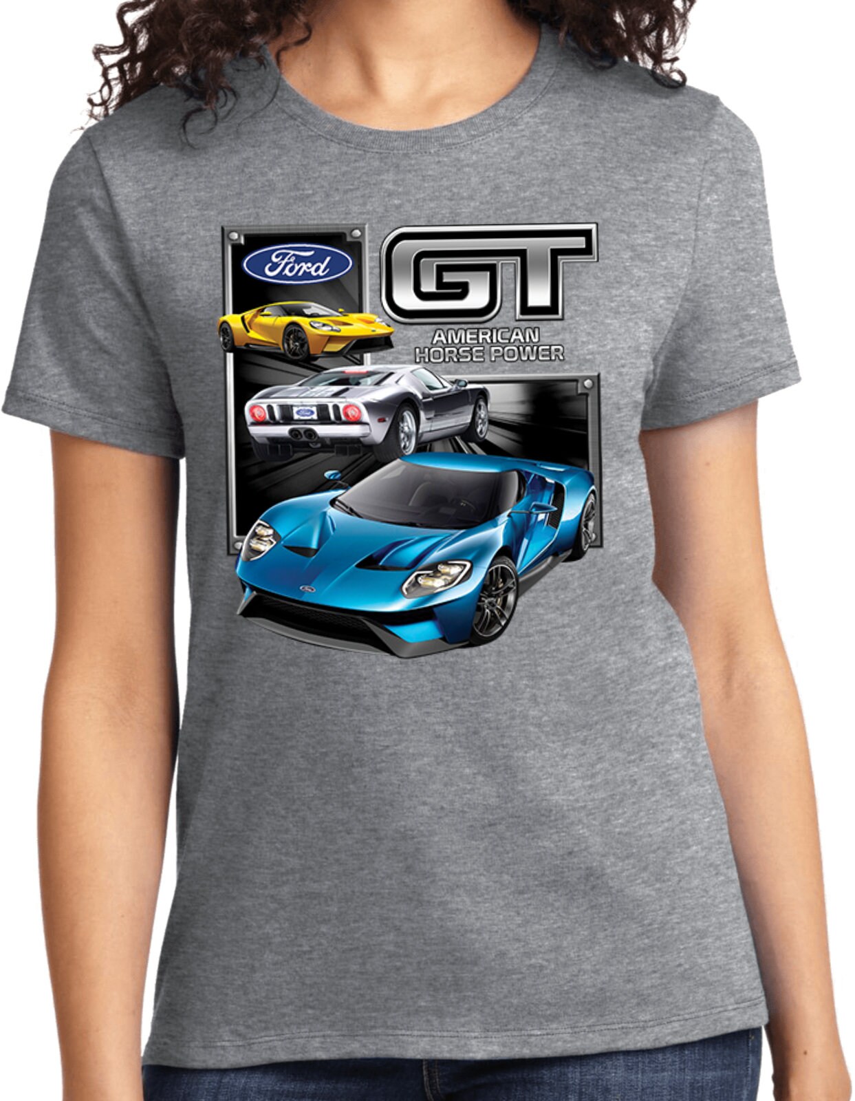 Ford GT American Horsepower Ladies T-Shirt 22496HD1-LPC61 | Etsy