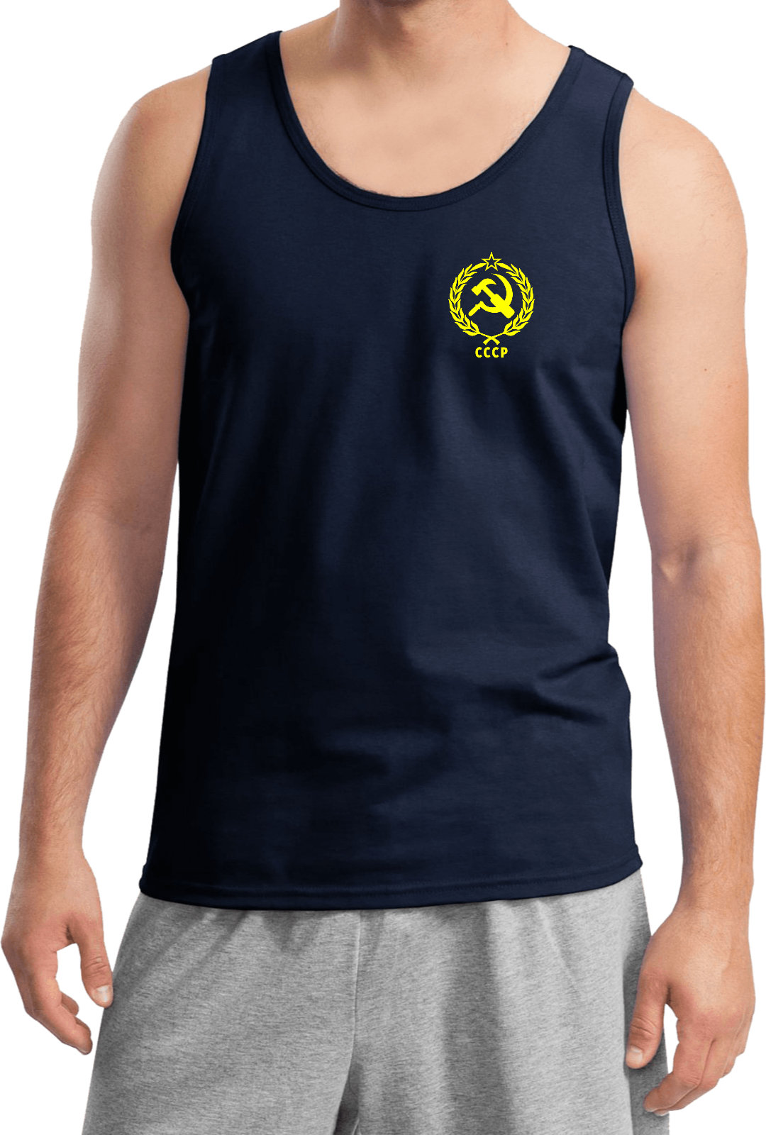 Men's Russian CCCP Crest Pocket Print Tank Top - Etsy
