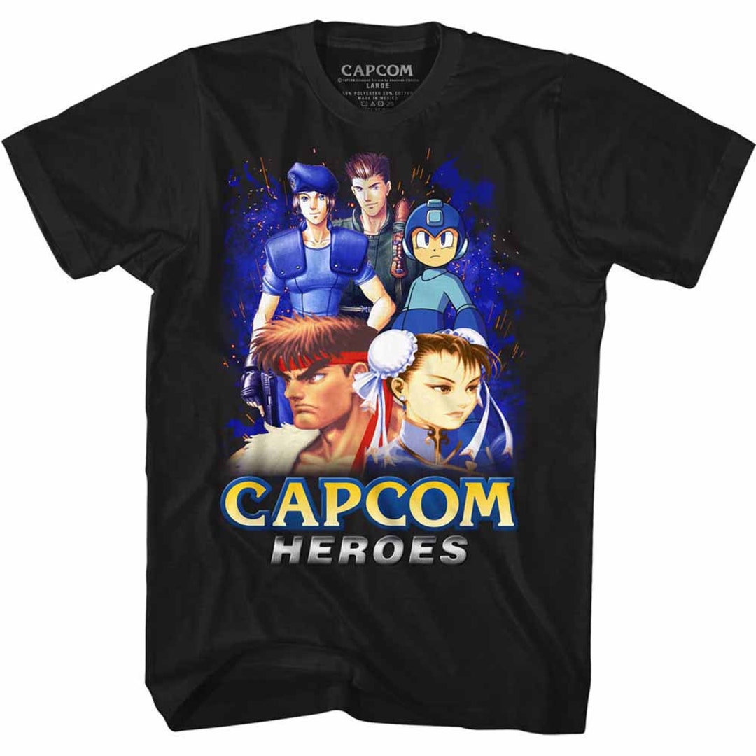 Capcom Heroes Adult Black Shirts - Etsy