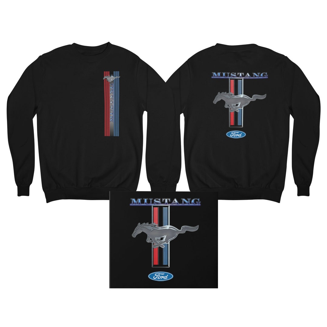 Men's Ford Mustang Stripe Front & Back Print Sweatshirt 13732D1-FB-PC90 ...
