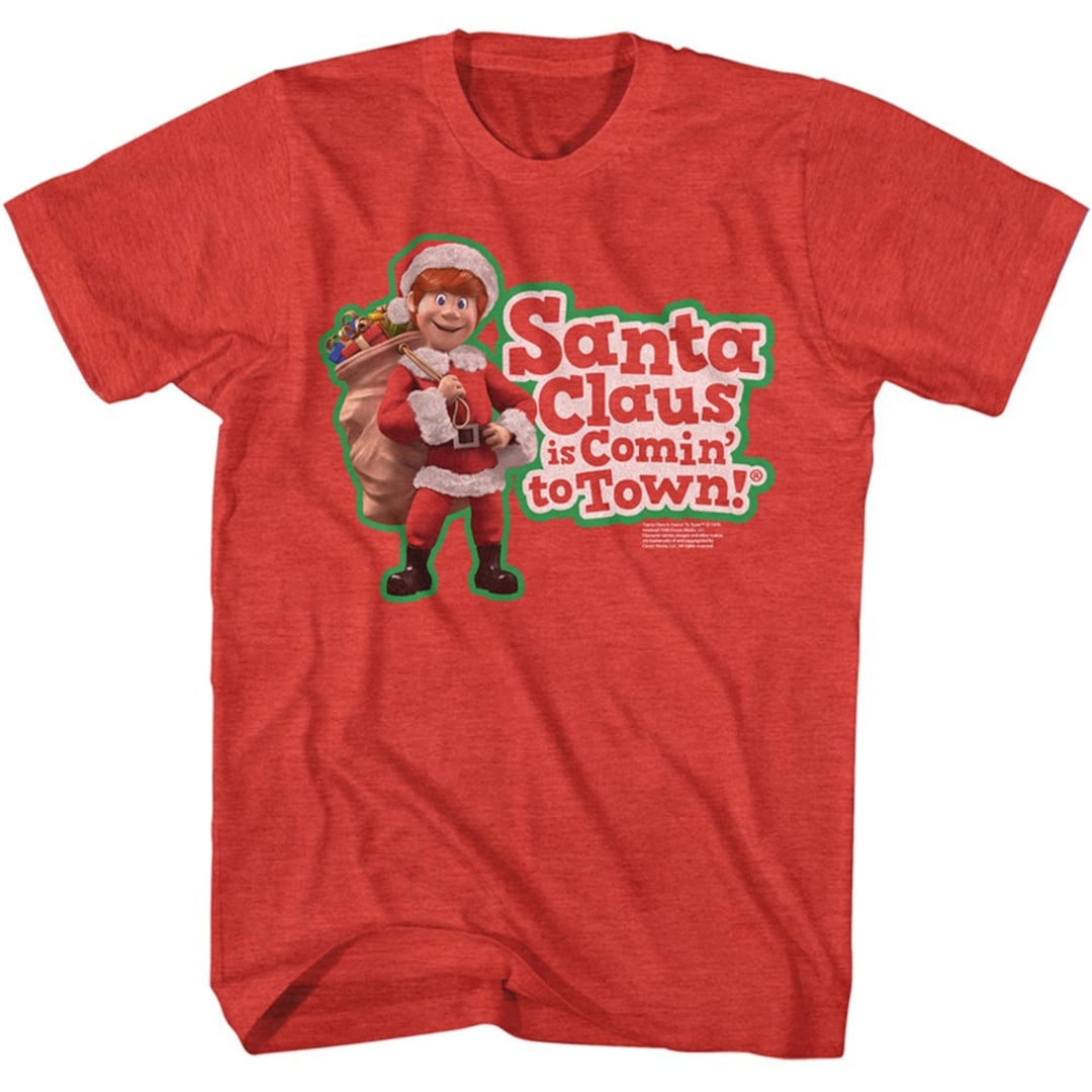 Santa Claus is Coming to Town Heather Red Shirts - Etsy