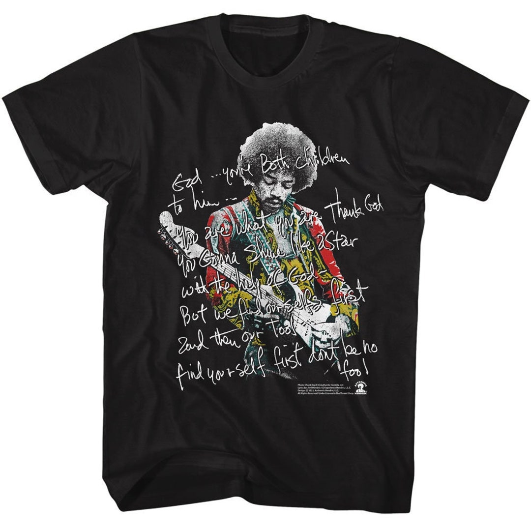 Jimi Hendrix Shine Like a Star Lyrics Logo Black Shirts - Etsy