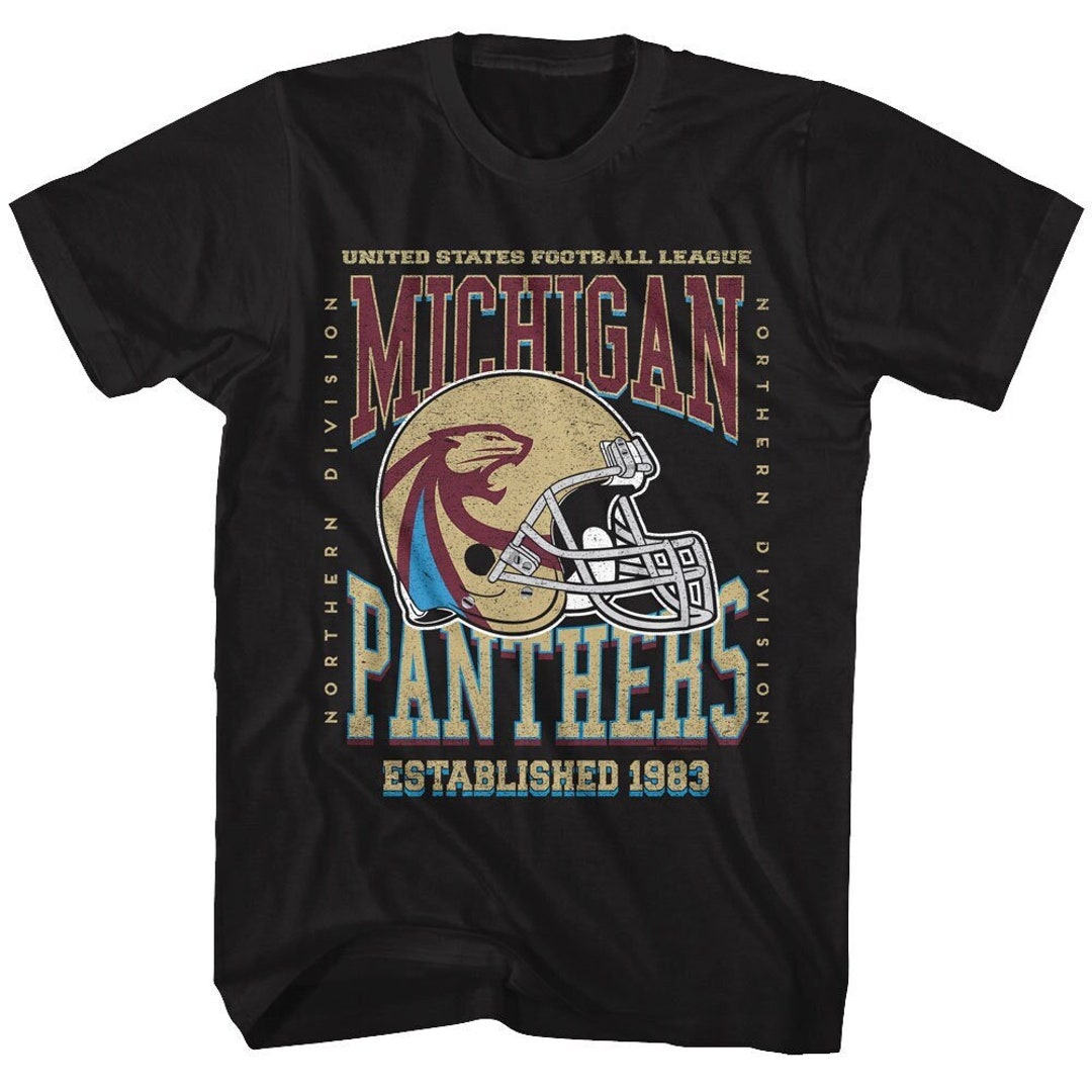 USFL Michigan Panthers Black Shirts - Etsy