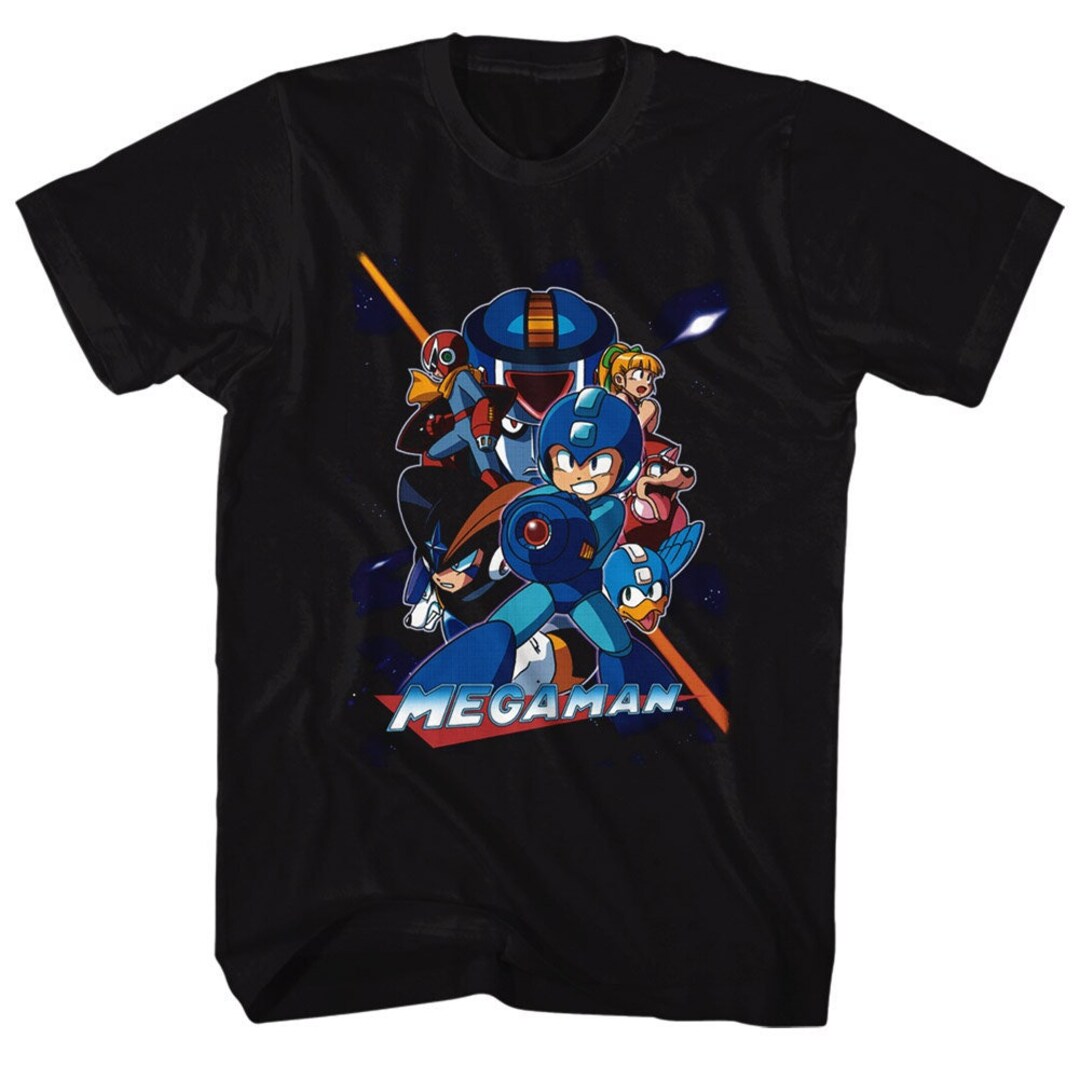 Mega Man Orange Collage Black Shirts - Etsy