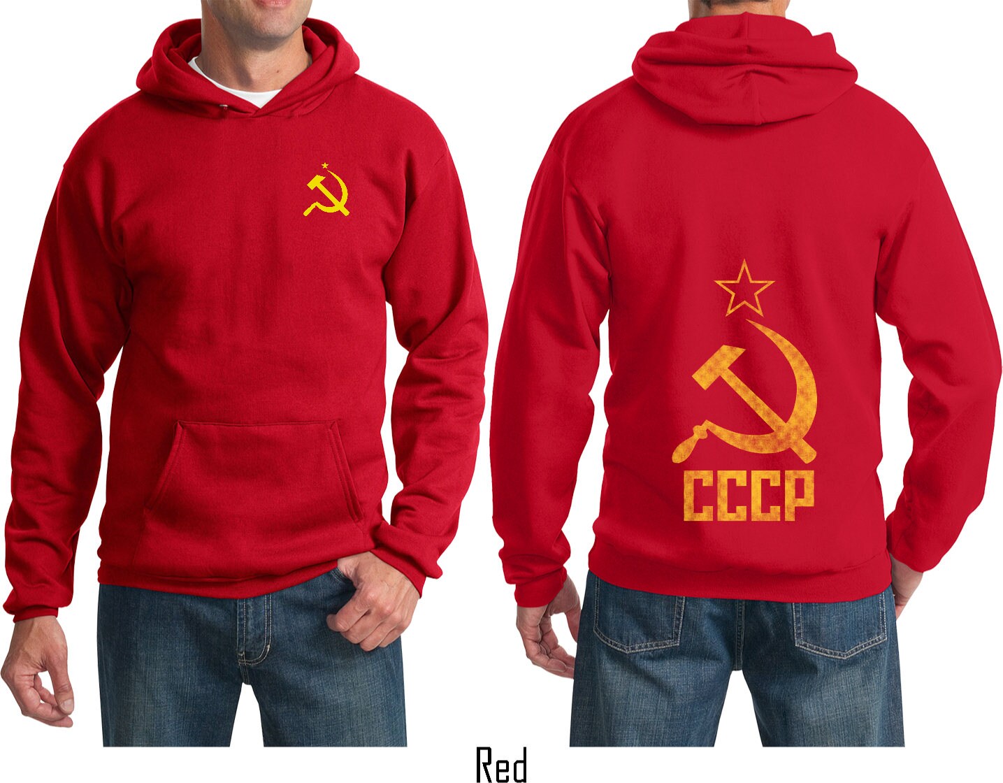 Distressed CCCP Front & Back Print Adult Unisex Hoodie - Etsy