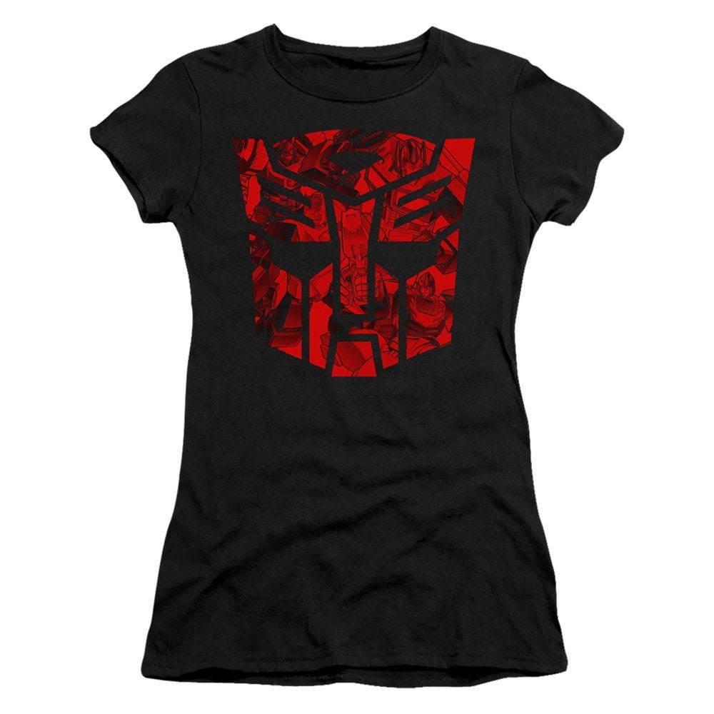 Transformers Imprinted Autobot Logo Juniors and Women Black T-shirts - Etsy