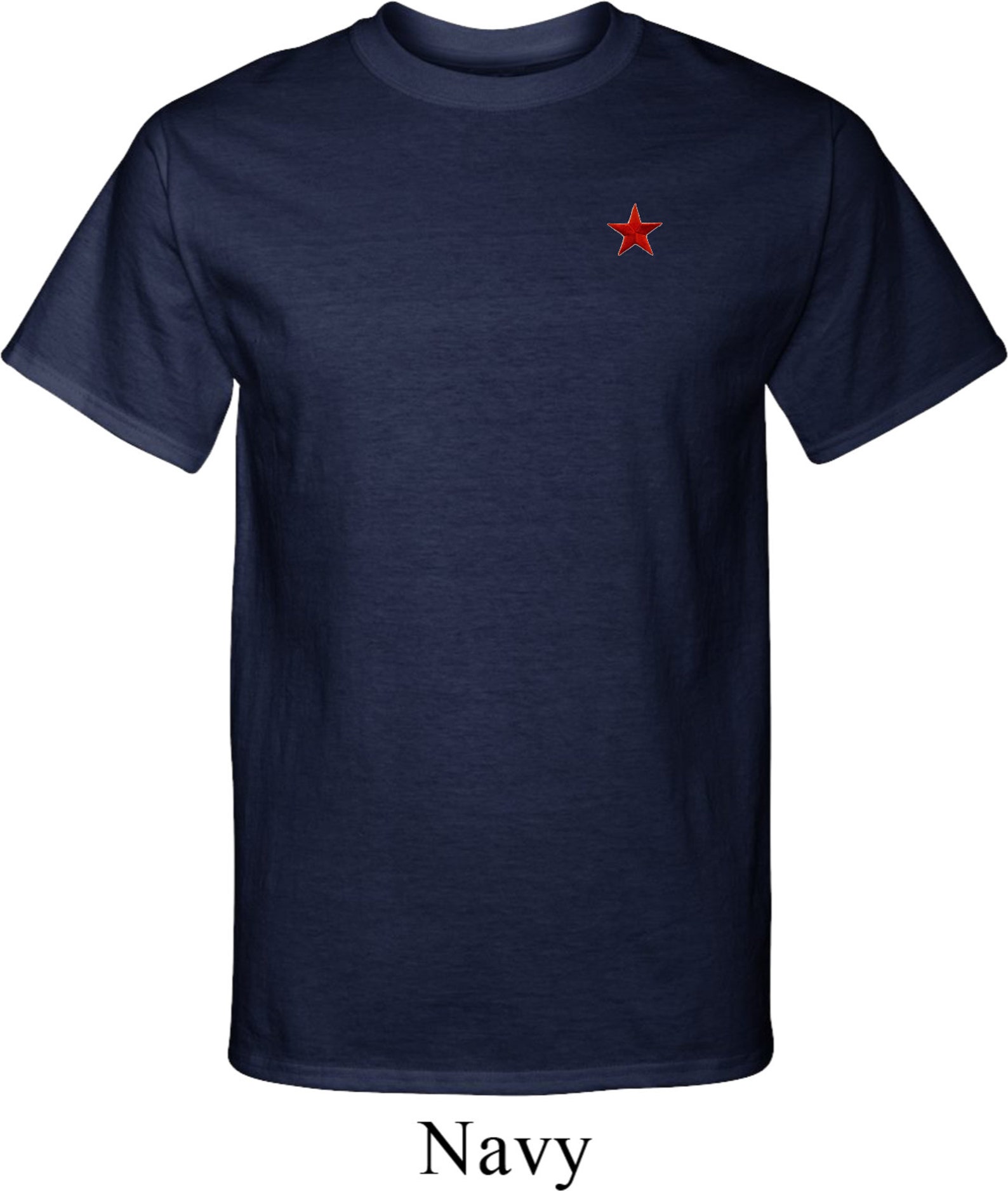 Red Star Patch Pocket Print Tall Tee T-shirt REDSTAR-PP-PC61T - Etsy