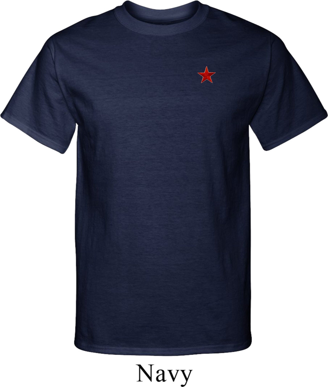 Red Star Patch Pocket Print Tall Tee T-shirt REDSTAR-PP-PC61T - Etsy