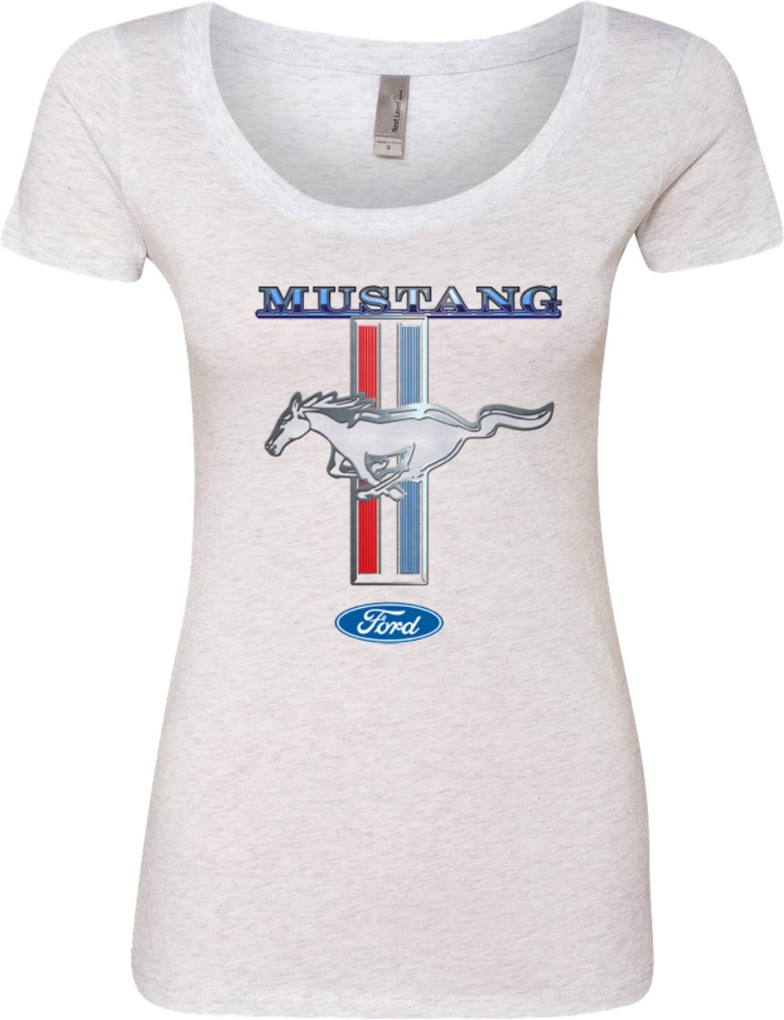 Ford Mustang Stripe Ladies Scoop Neck Shirt 13732D1-6730 - Etsy