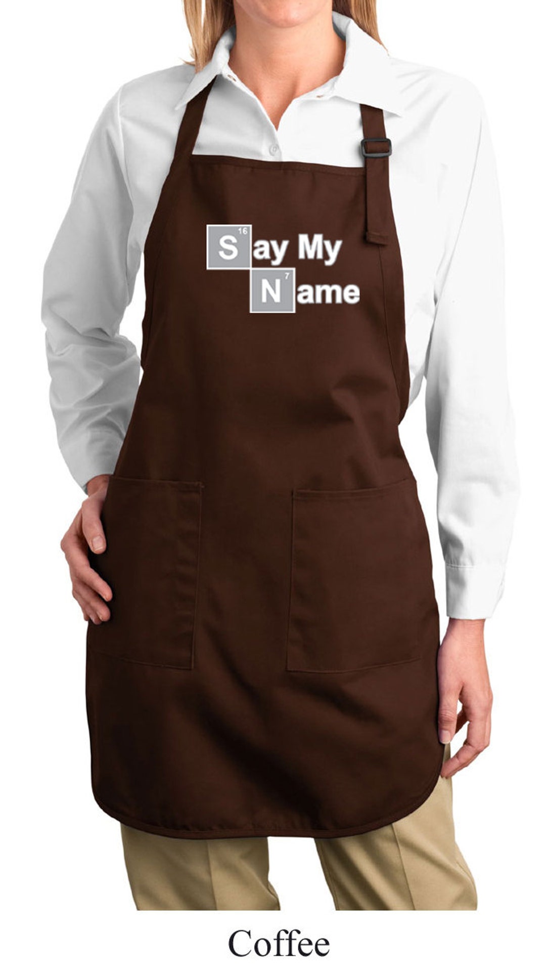 Say My Name Full Length Apron With Pockets NAME-A500 - Etsy