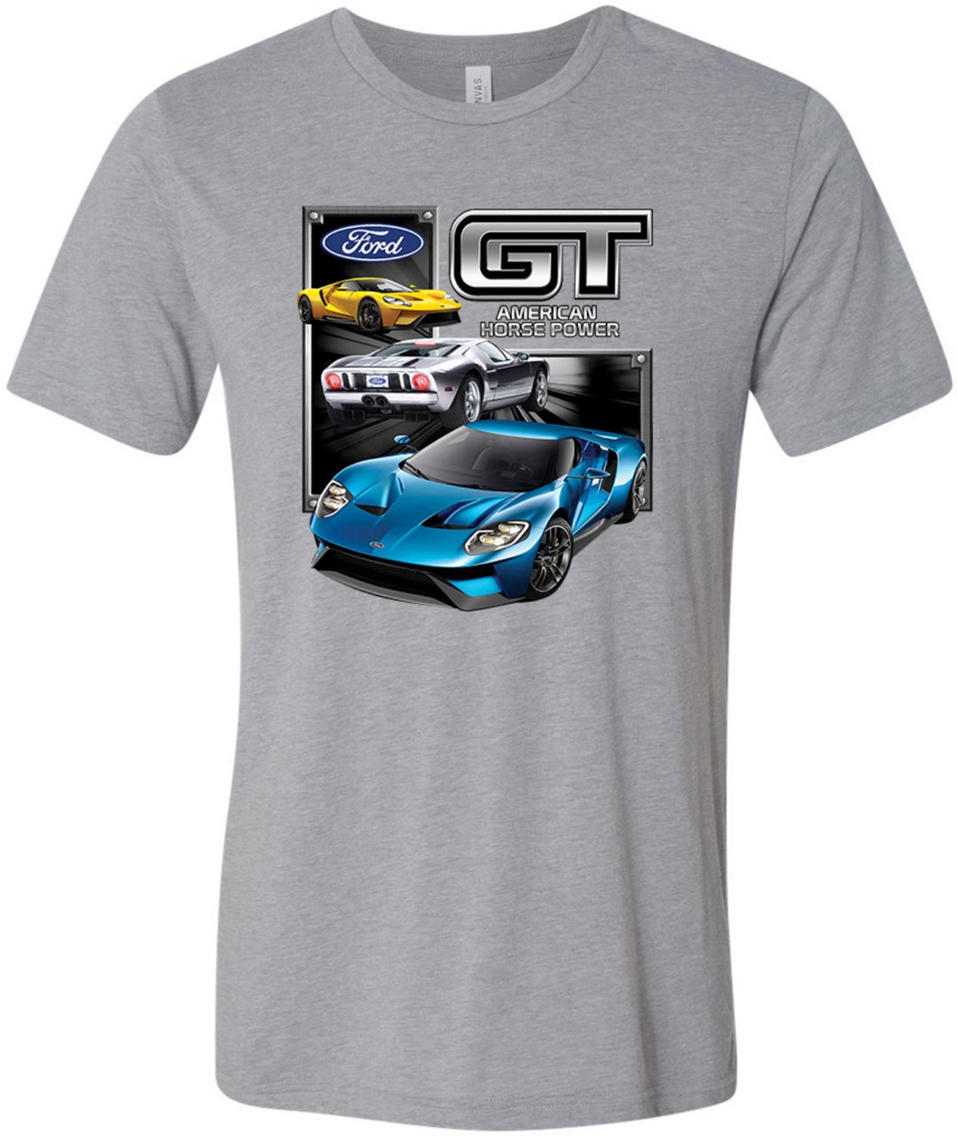 Ford GT American Horsepower Tri Blend Crewneck Tee T-shirt 22496HD1 ...