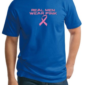 Real Men Wear Pink Adult Unisex Breast Cancer Awareness Tall Tee T ...