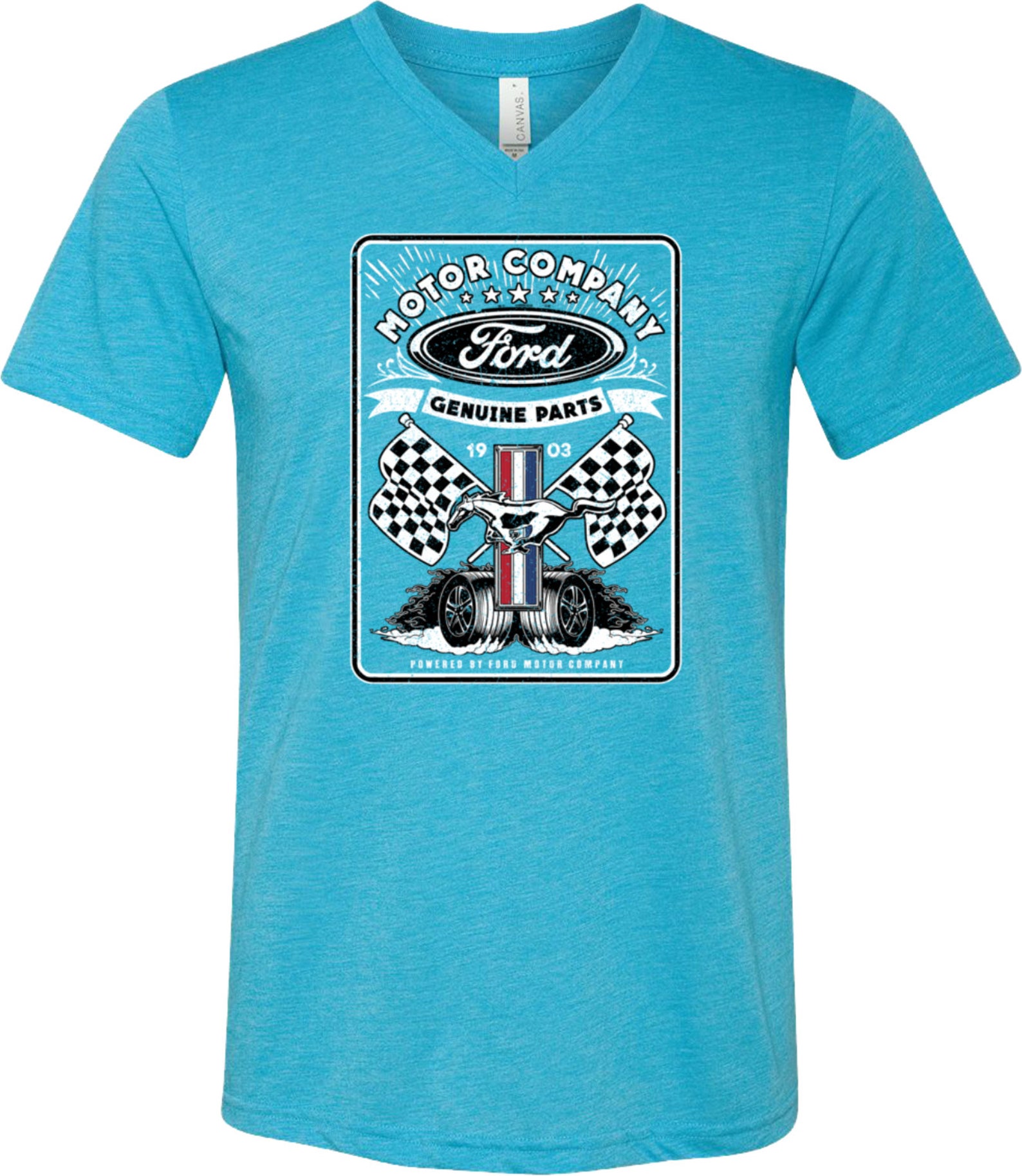Ford Genuine Parts Racing Motor Company Tri Blend V-neck Tee | Etsy